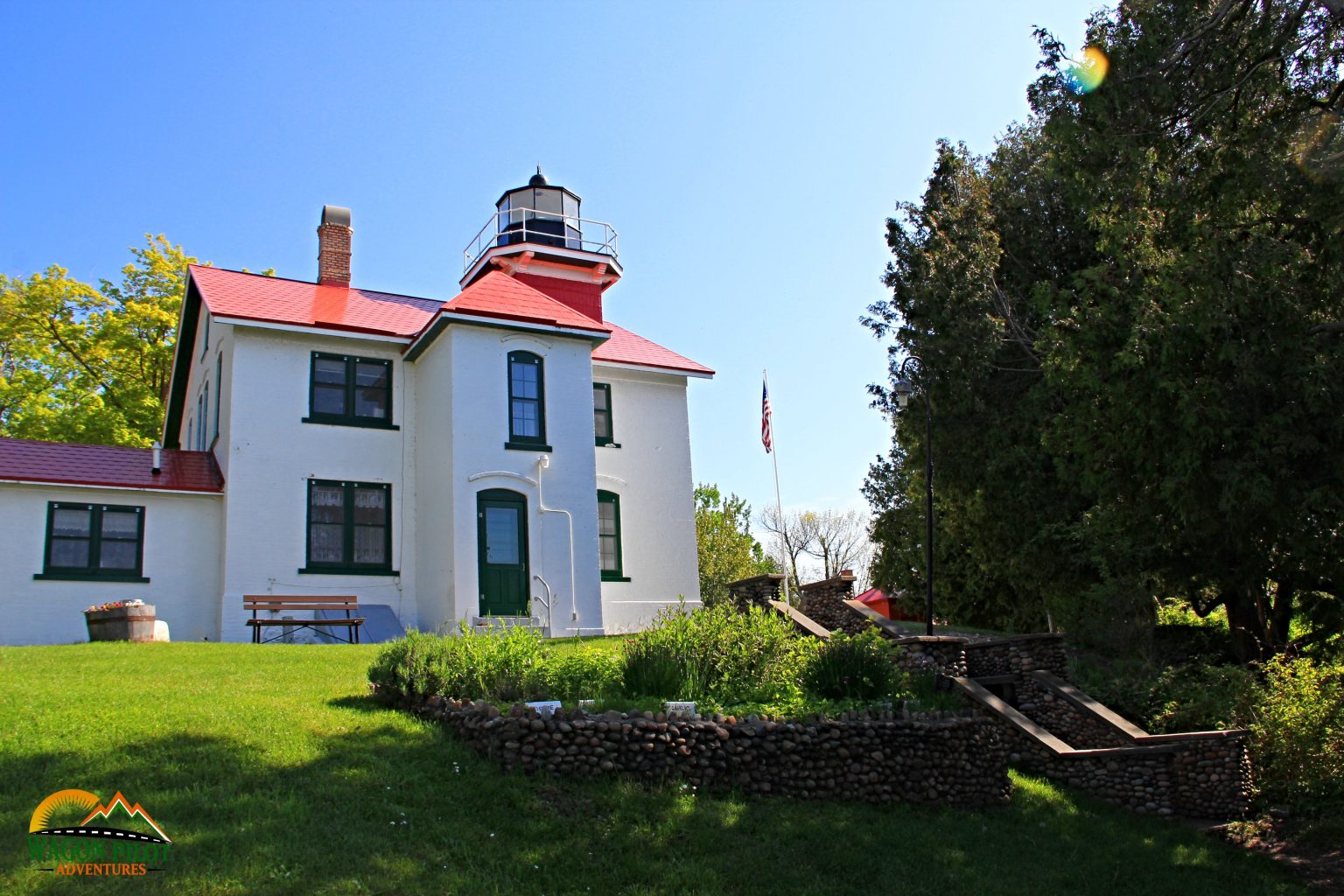 Grand Traverse Lighthouse on Lake Michigan