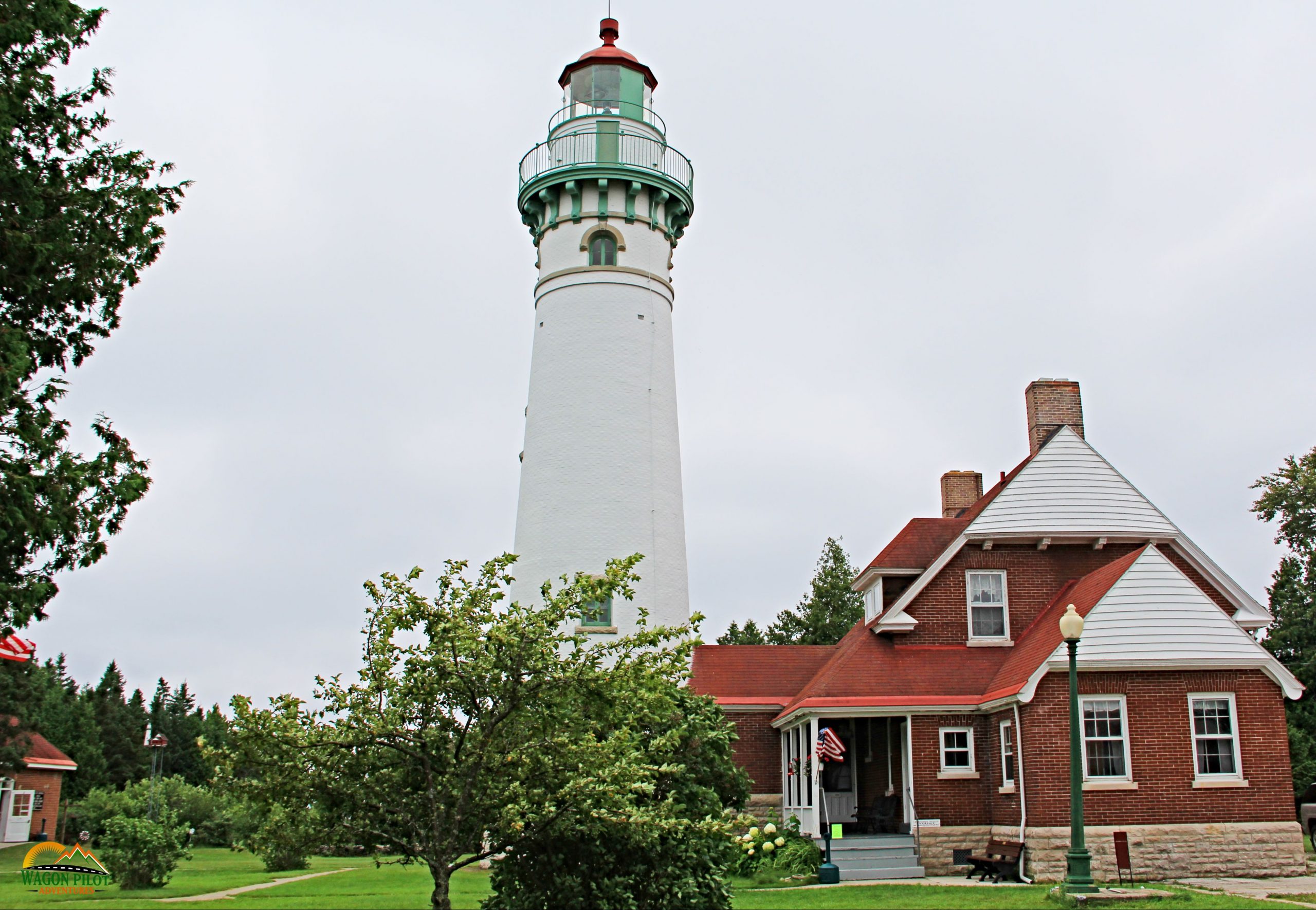 Seul Choix Point Lighthouse on Lake Michigan